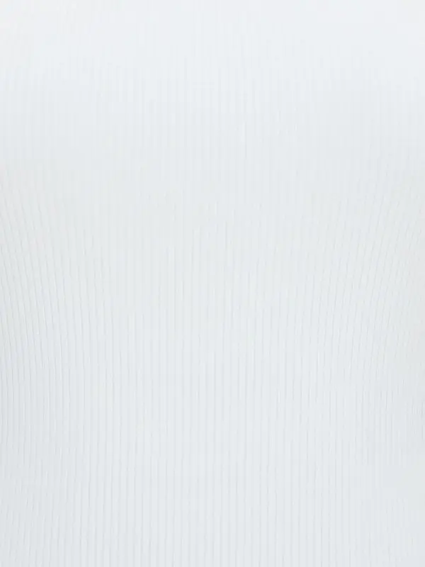 Max Mara Slim Fit Ribbed Knit Top - Black
