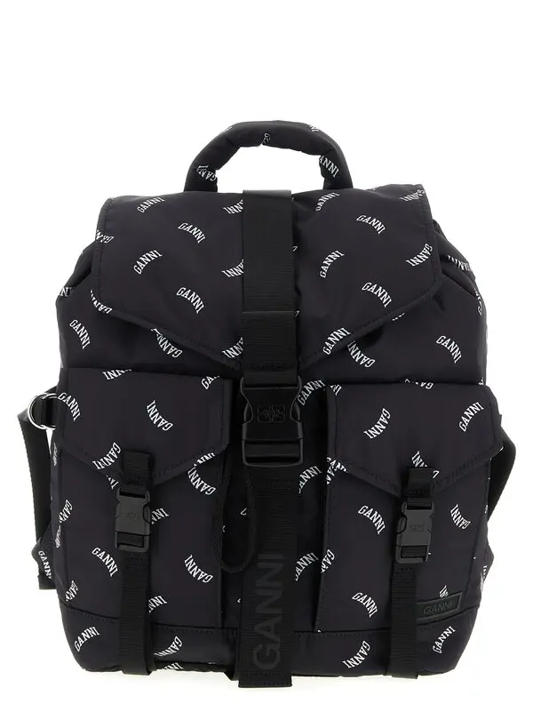 GANNI Re-tech' Backpack - Black
