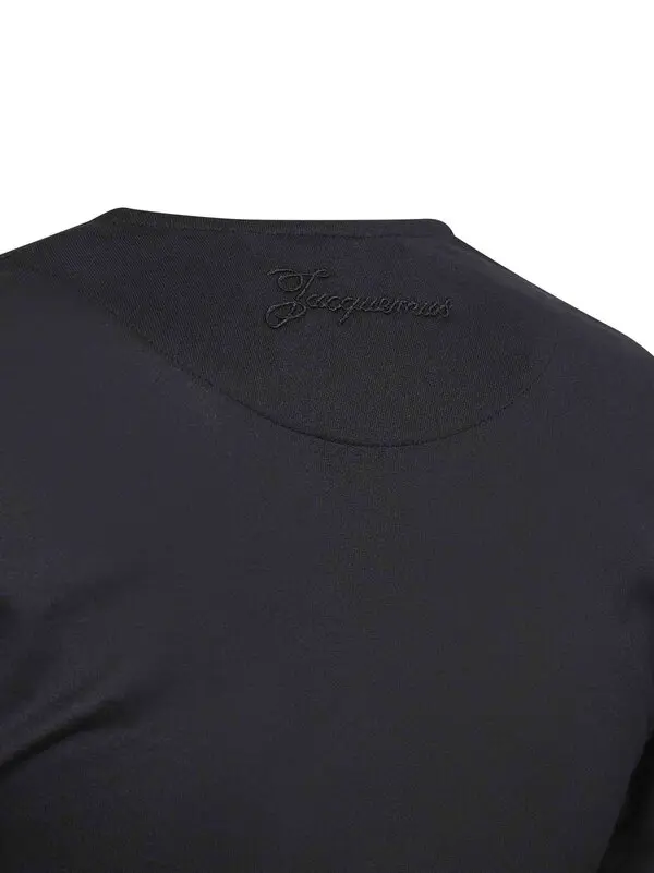 Jacquemus Black Jersey Thw Ventadau Wrap Top - Multicolor