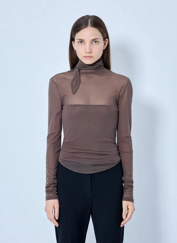 LEMAIRE Ballerina Foulard Top - Brown