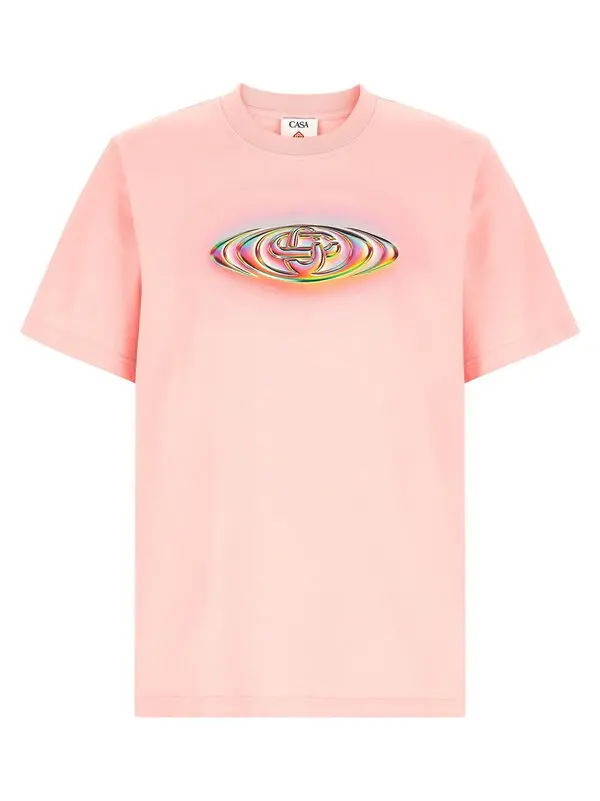 Casablanca Martin Naumann 'glass Logo' T-shirt - Pink
