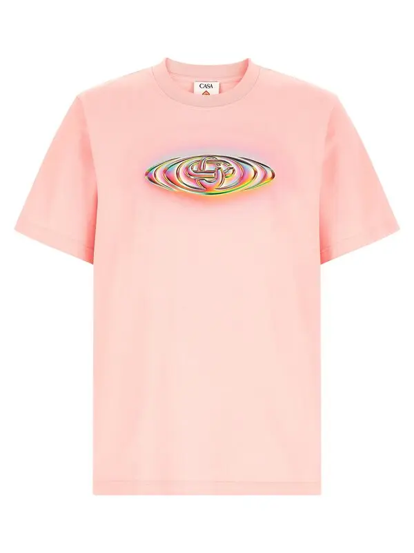 Casablanca Martin Naumann 'glass Logo' T-shirt - Pink