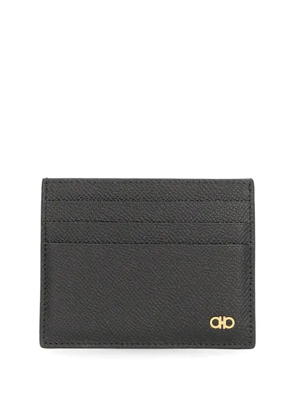 FERRAGAMO Gancini Credit Card Holder - Black