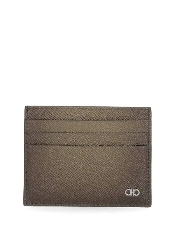 FERRAGAMO Gancini Credit Card Holder - Brown