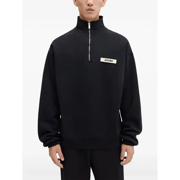 Jacquemus High Neck Sweatshirt - Black