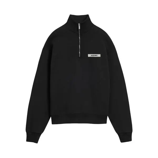 Jacquemus High Neck Sweatshirt - Black