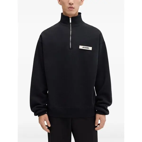 Jacquemus High Neck Sweatshirt - Black