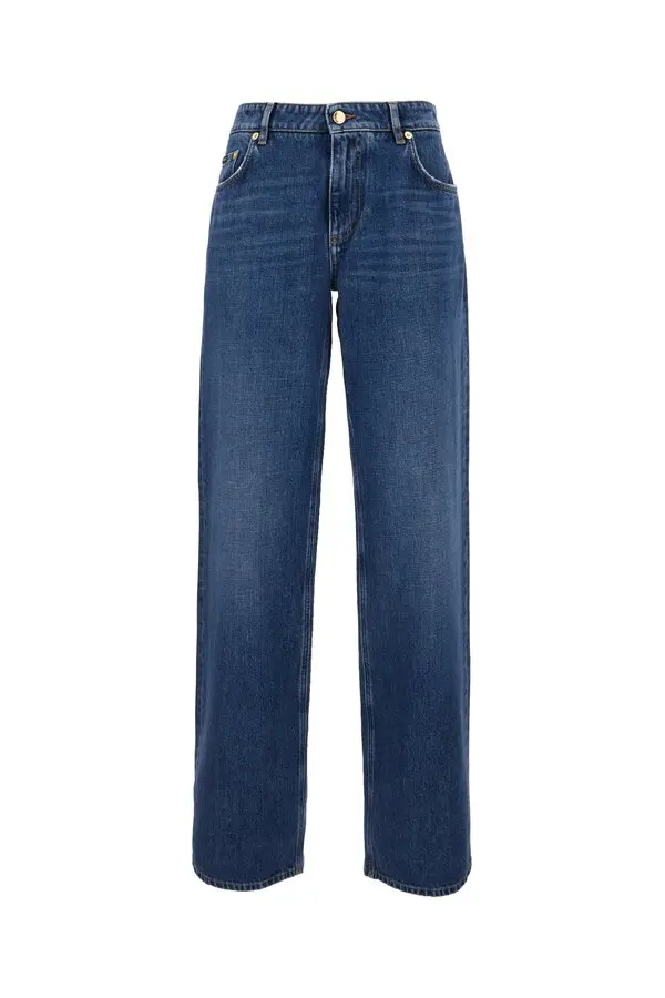 Dolce & Gabbana Medium Wash Straight Leg Jeans - Multicolor