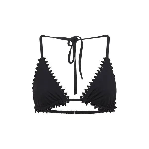 Jacquemus Le Haut De Maillot Picot Bikini Top - Black