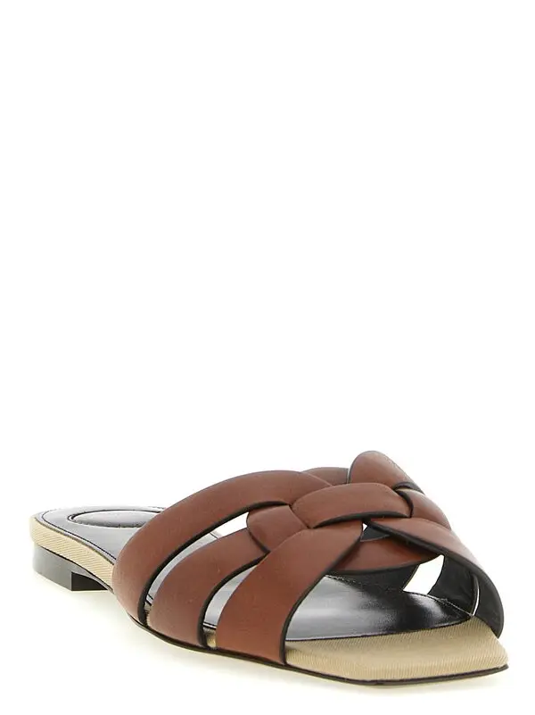Saint Laurent Tribute Mules - Brown