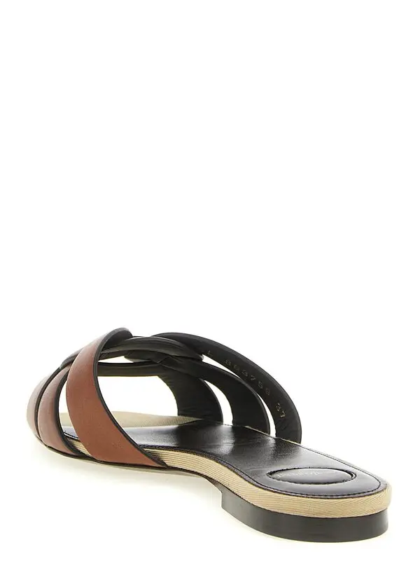 Saint Laurent Tribute Mules - Brown