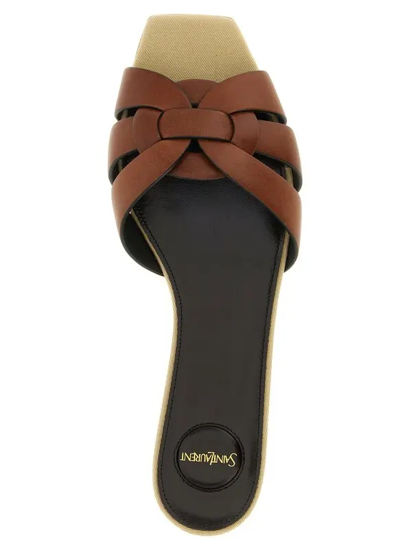 Saint Laurent Tribute Mules - Brown