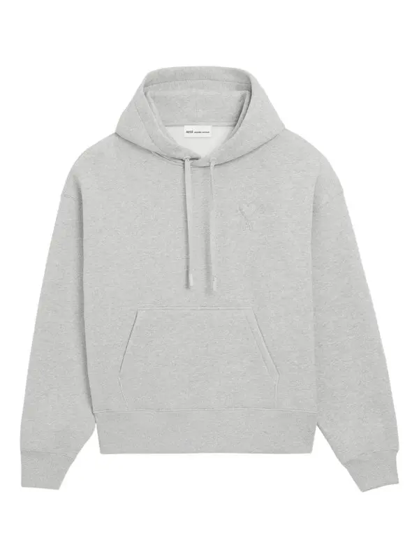 AMI Paris Cotton Hoodie With Embossed Logo - Multicolor