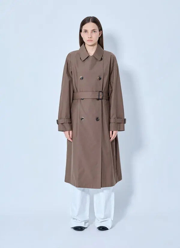 Max Mara Classic Cotton Trench Coat - Brown