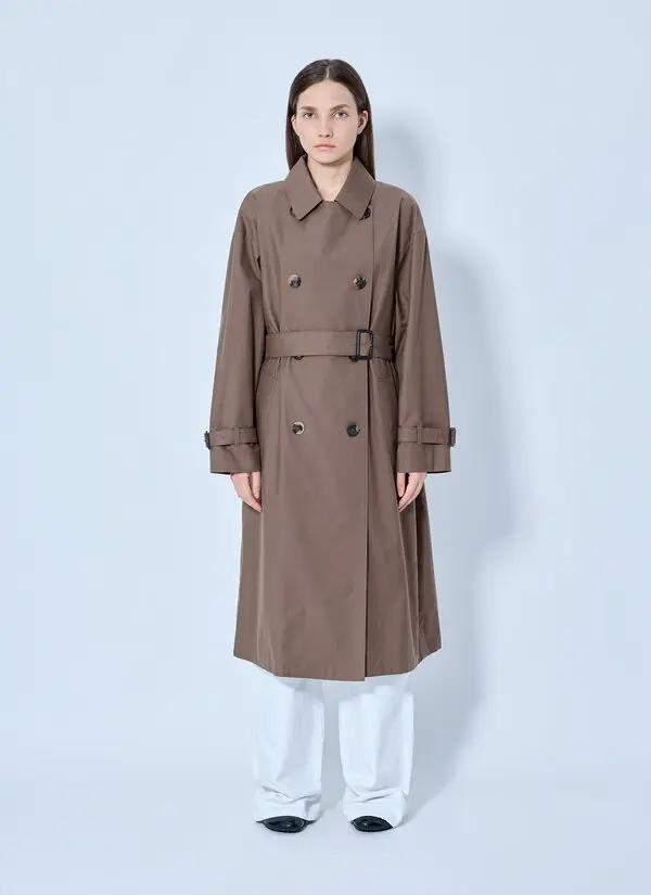 Max Mara Classic Cotton Trench Coat - Brown