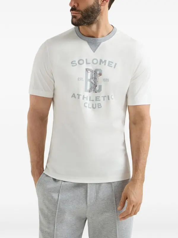 Brunello Cucinelli Logo Cotton T-shirt
