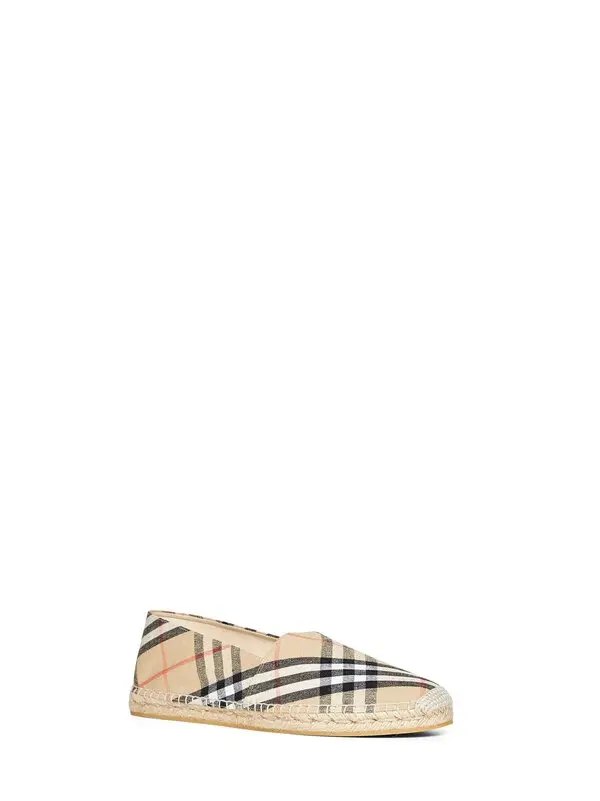 Burberry Sand Mews Check Espadrilles