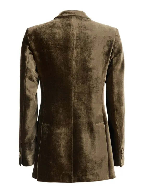 P.a.r.o.s.h Velvet Double-breasted Blazer - Multicolor