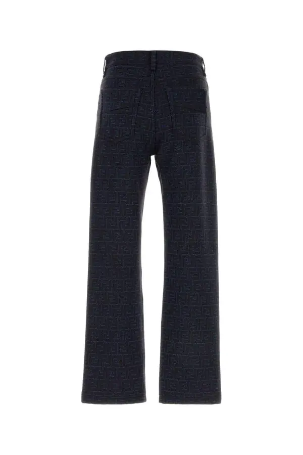 Fendi Embroidered Cotton Blend Pants - Multicolor