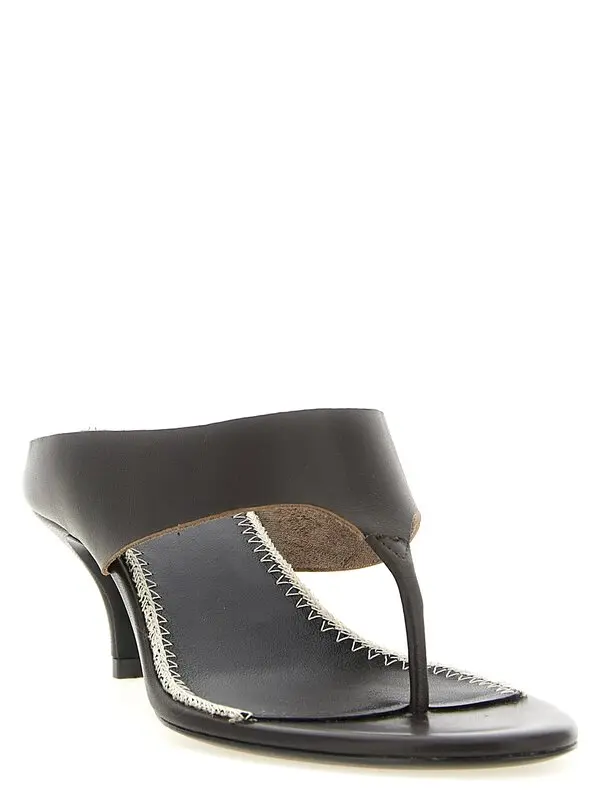 Magda Butrym Leather Sandals - Brown