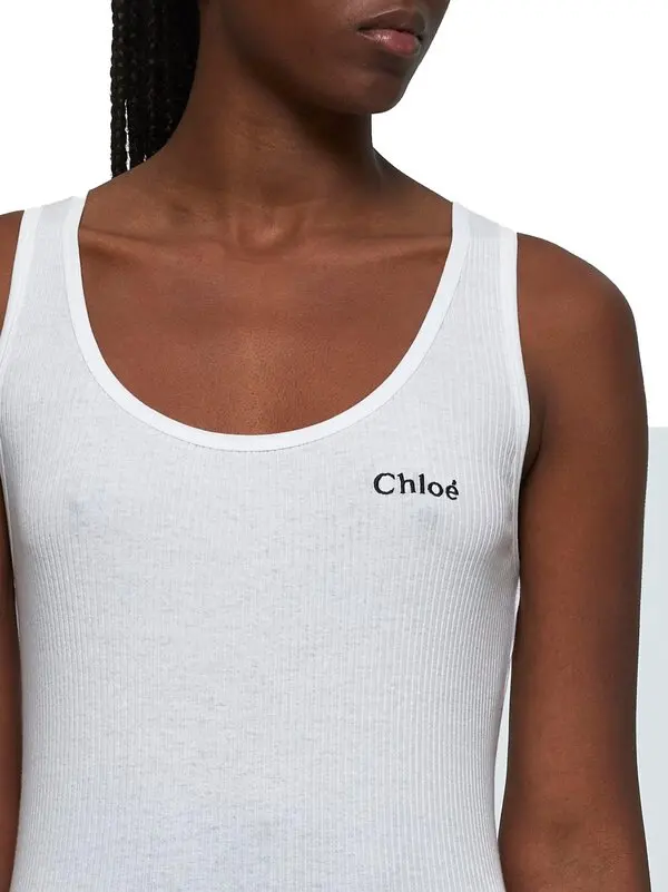 Chloé Cotton Tank Top
