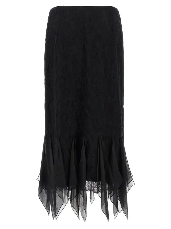Valentino Garavani Lace Midi Skirt - Black