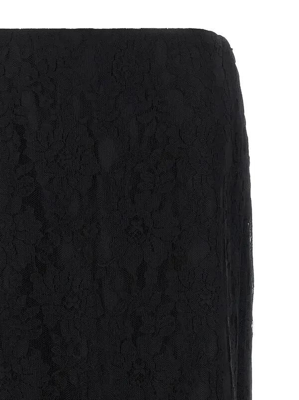 Valentino Garavani Lace Midi Skirt - Black