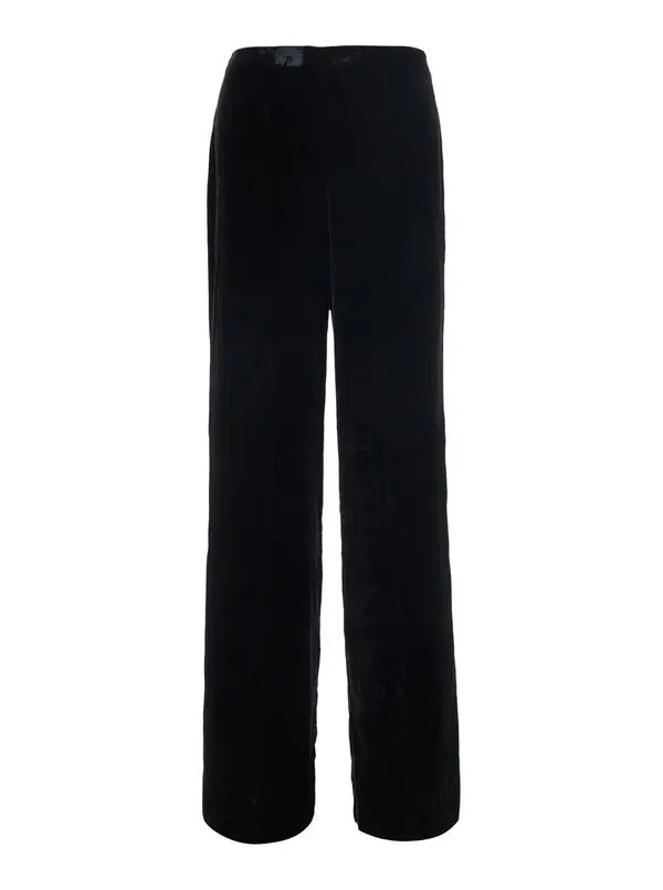 P.a.r.o.s.h Oversized Pants With Side Zip Closure In Velvet For