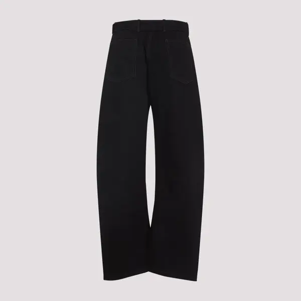 LEMAIRE Twisted Belted Denim Pants - Black