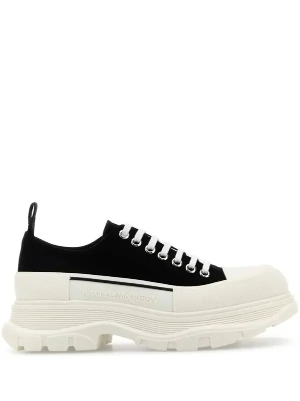 Alexander McQueen Tread Slick Canvas Lace Up Sneakers