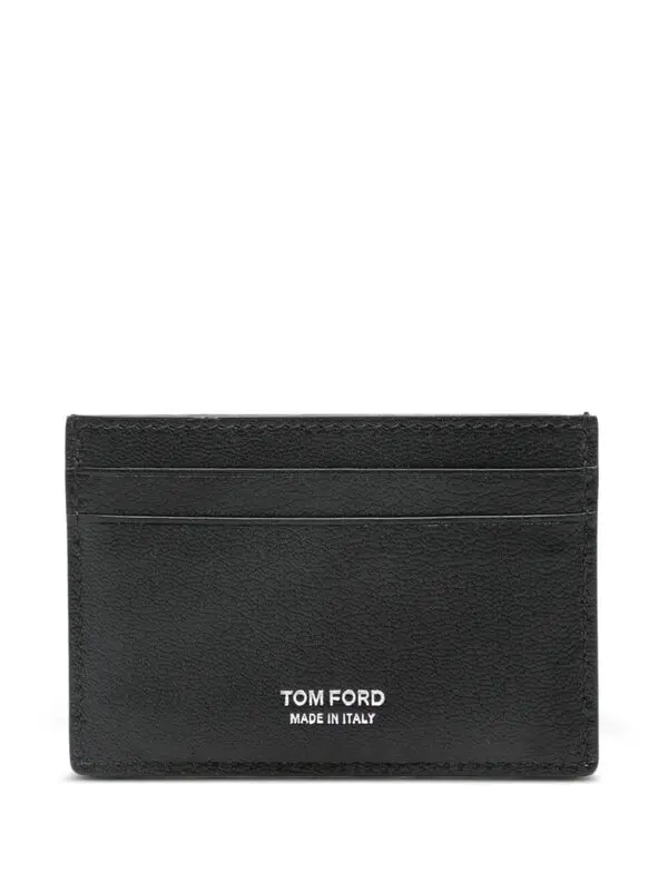 TOM FORD Logo-print Leather Cardholder - Black