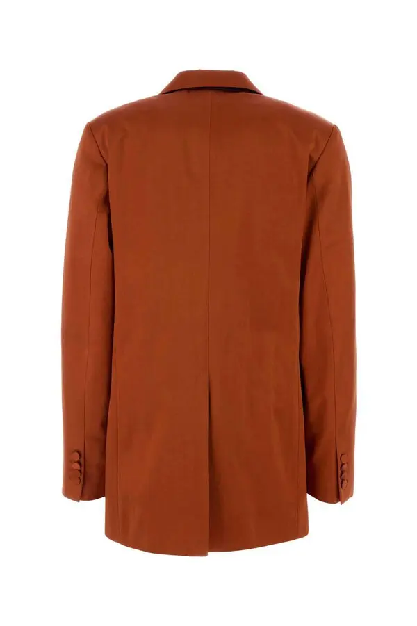 Dries Van Noten Copper Satin Blanchet Blazer