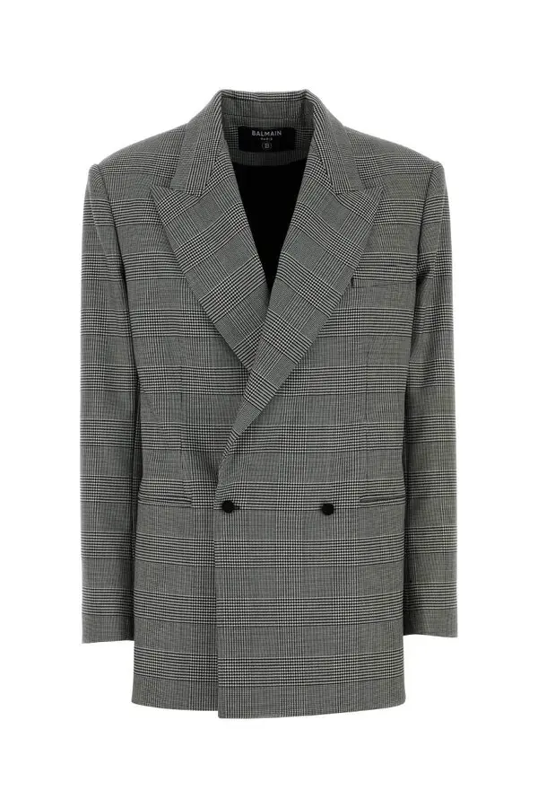 Balmain Embroidered Wool Blend Blazer