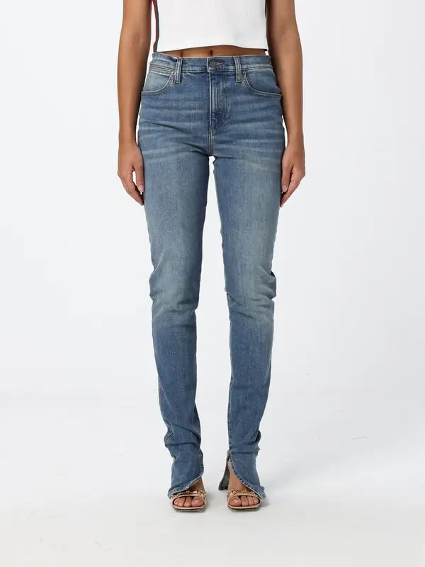 Gucci Mid-rise Skinny Fit Jeans In Cotton Denim - Blue
