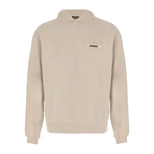 Jacquemus Cotton Jersey Hooded Sweatshirt - Cream