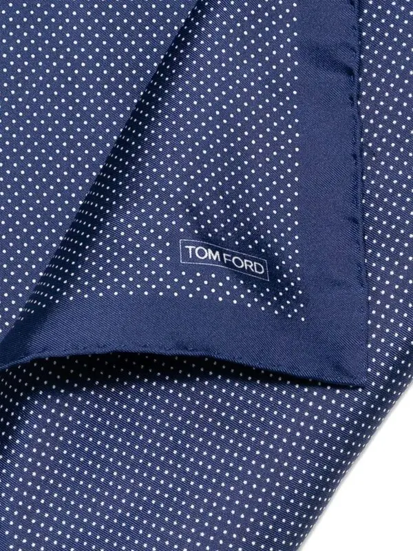 TOM FORD Dot-print Silk Pocket Square
