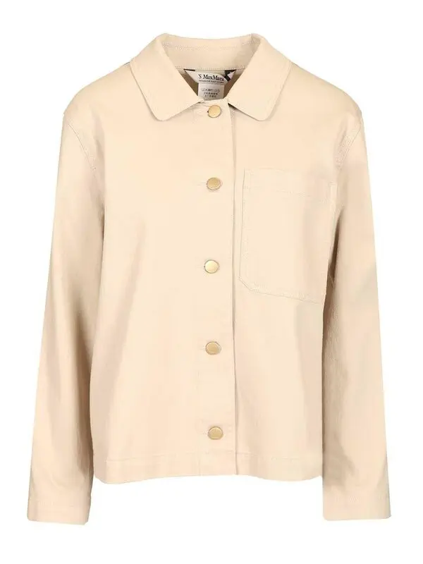 Max Mara Cotton Denim Shirt Jacket - Cream