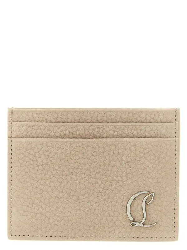 CHRISTIAN LOUBOUTIN Mooncrest' Card Holder - Cream