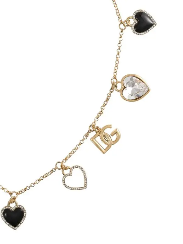 Dolce & Gabbana Italian Tailoring Necklace With Hearts - Gold