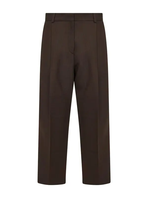 TOTEME Bark Stretch Wool Blend Straight Trousers