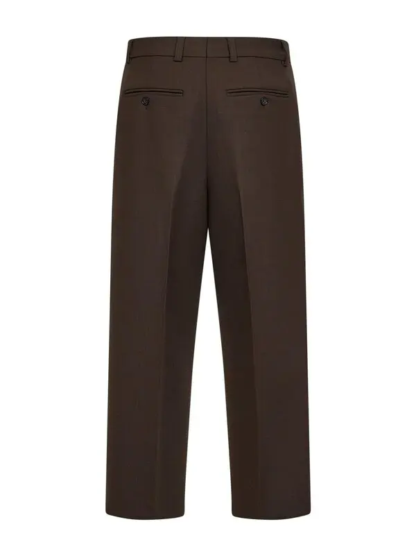 TOTEME Bark Stretch Wool Blend Straight Trousers