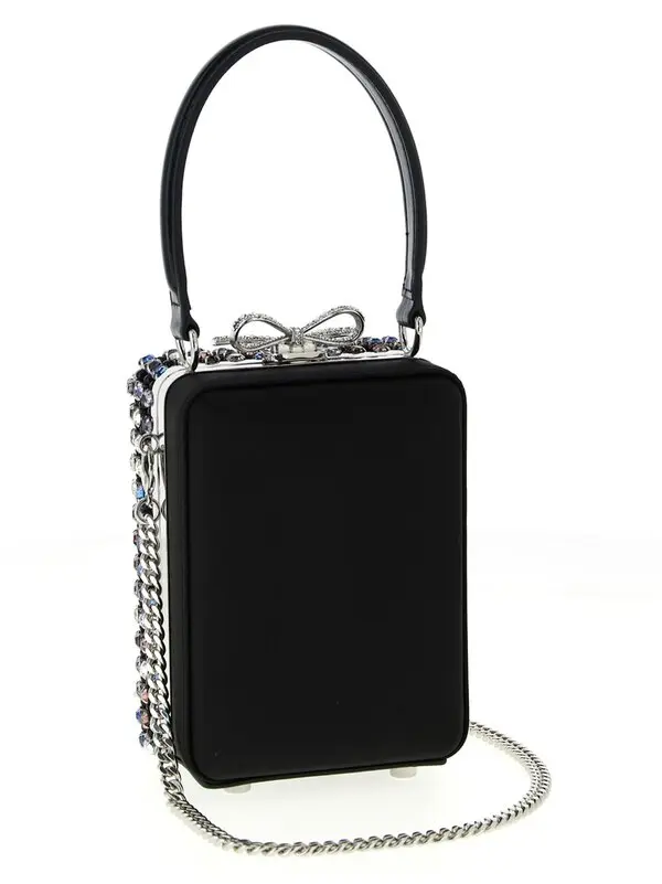 SELF-PORTRAIT Multi Crystal Chainmail Handbag - Multicolor
