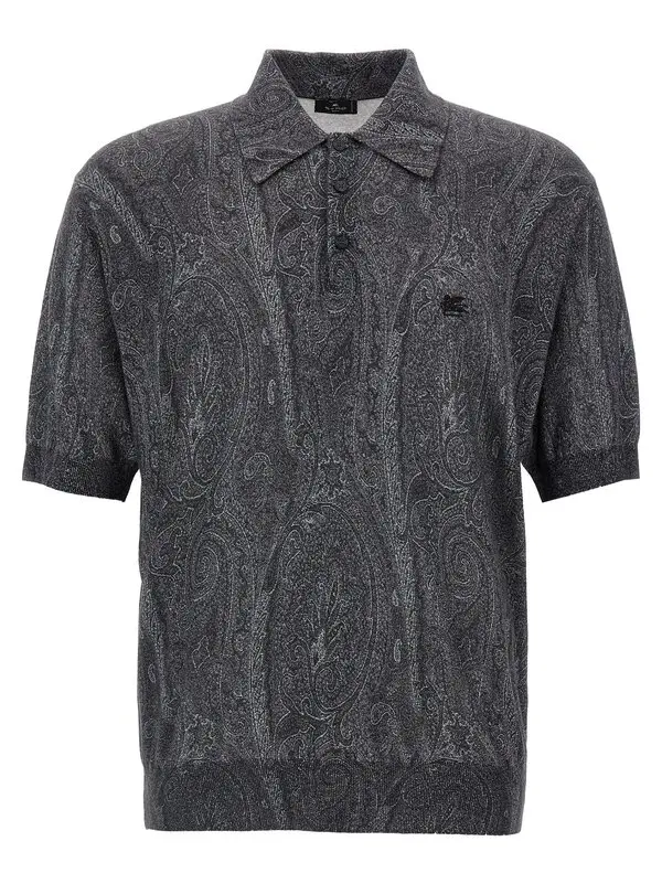 Etro Paisley' Polo Shirt - Multicolor