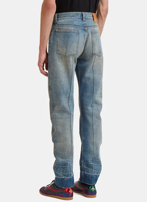 Gucci Distressed Stone Washed Jeans