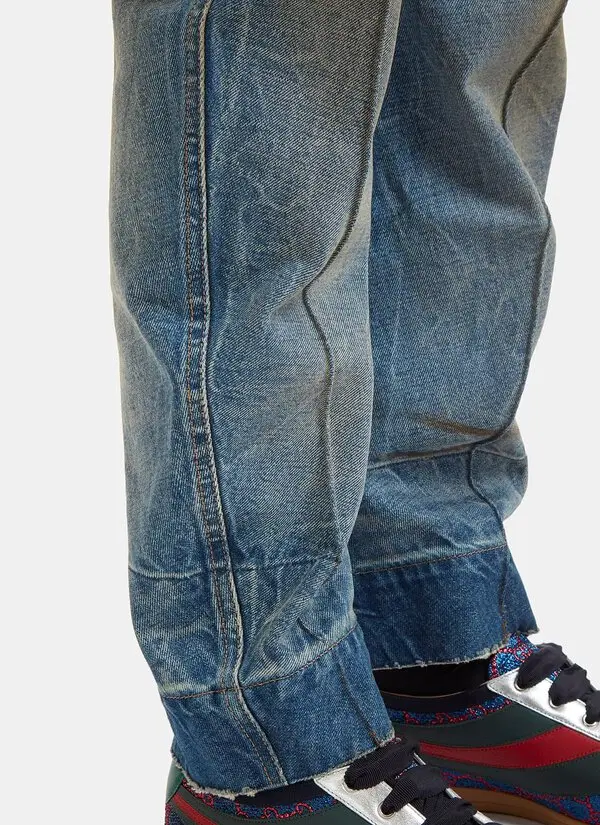 Gucci Distressed Stone Washed Jeans