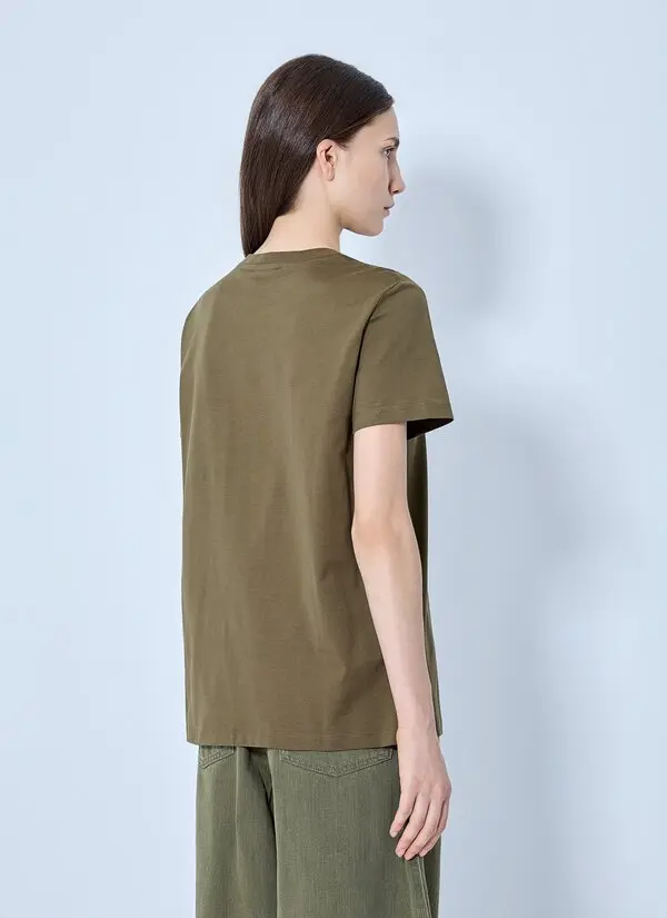 Max Mara Logo Patch Pocket T-shirt - Green