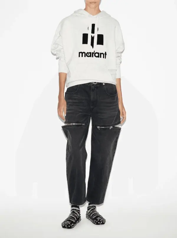 Isabel Marant Étoile Cotton Blend Oversized Hooded Sweatshirt - Multicolor