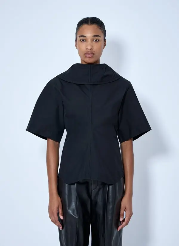 Bottega Veneta Asymmetrical Cut Top - Black