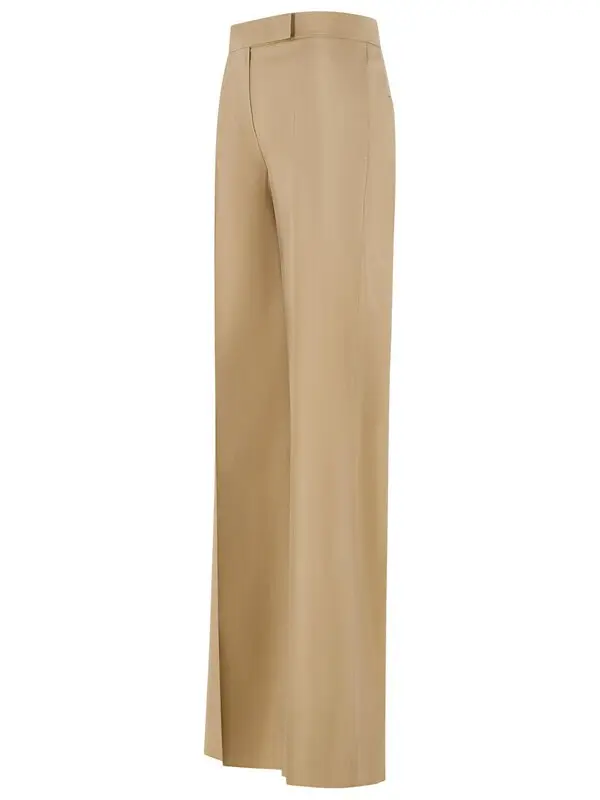 Max Mara Bronte' Beige Virgin Wool Blend Pants - Cream