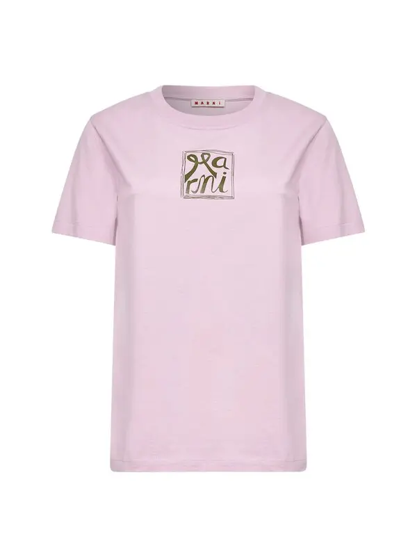 Marni Quartz Cotton Frame Logo T-shirt